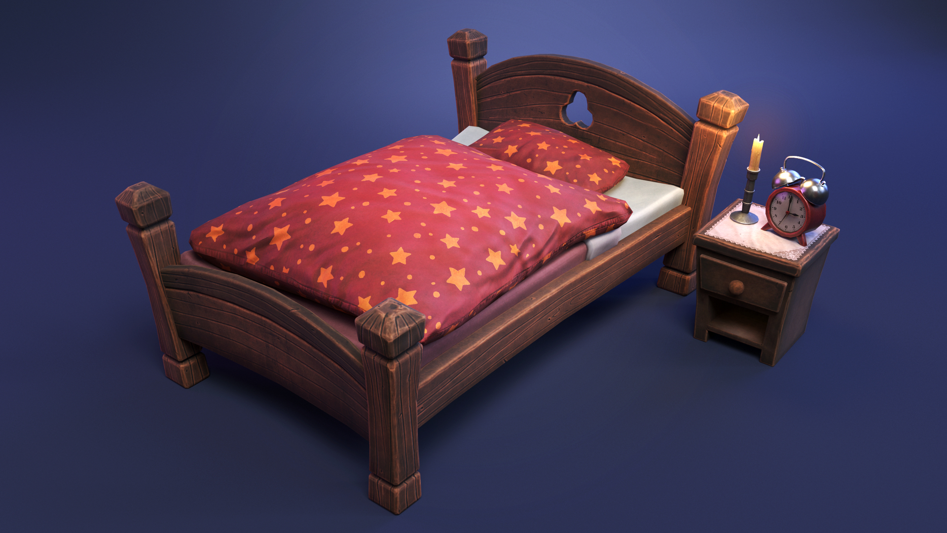 Stylized Bed 3D - TurboSquid 1924758