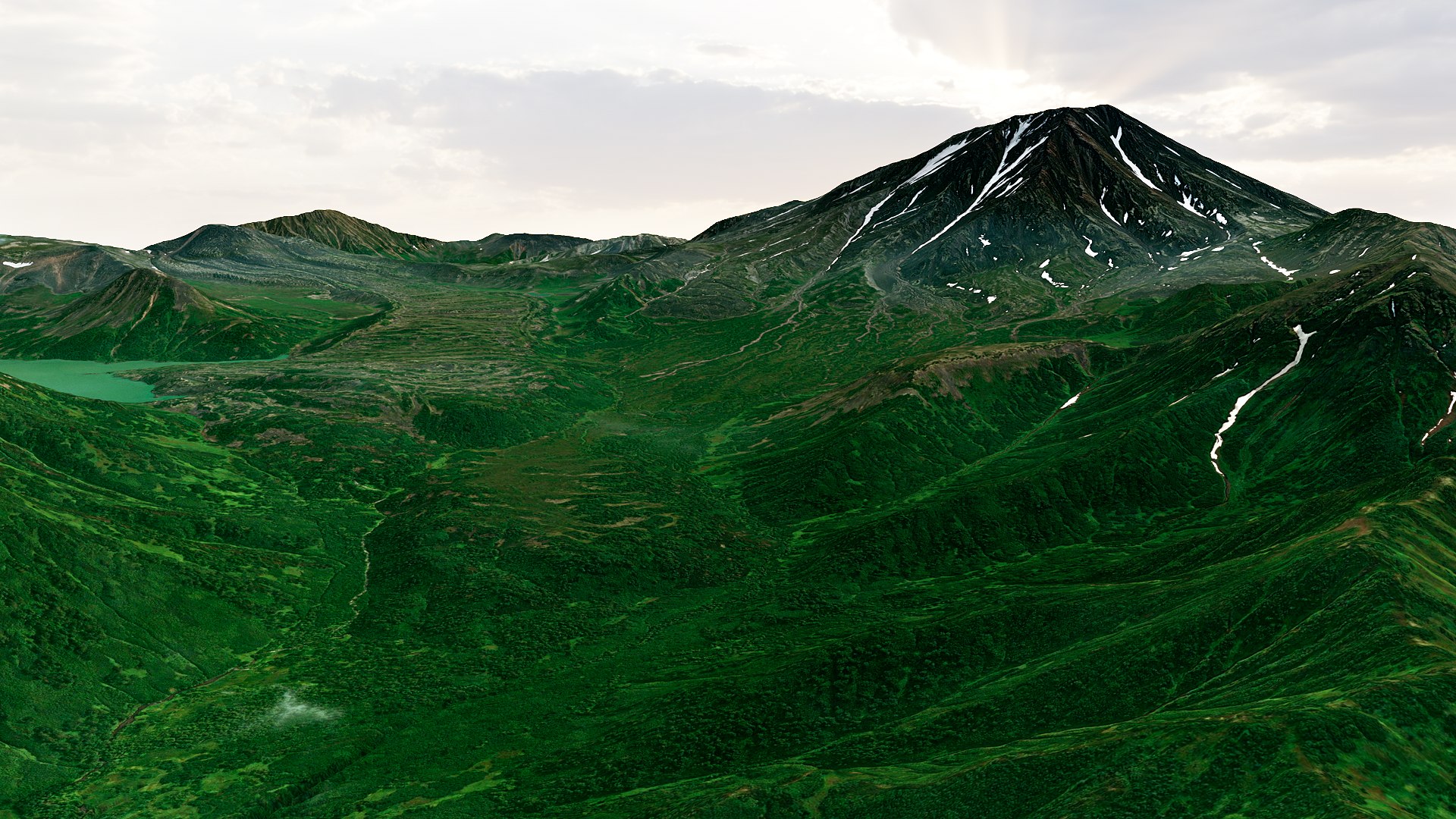 3D Bakening Volcano Kamchatka Peninsula Russia model - TurboSquid 2082296