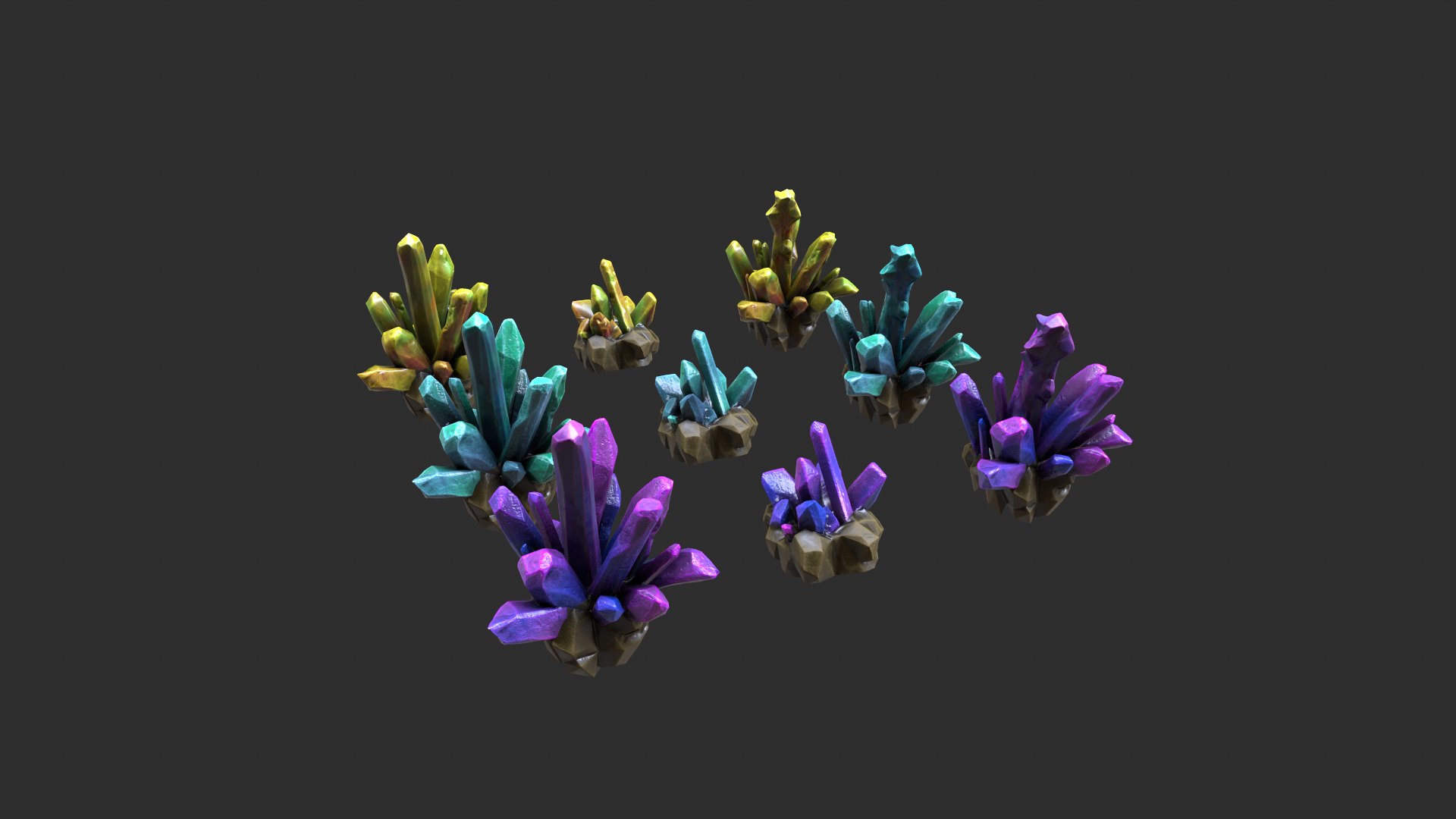 3D Crystals - TurboSquid 2373002