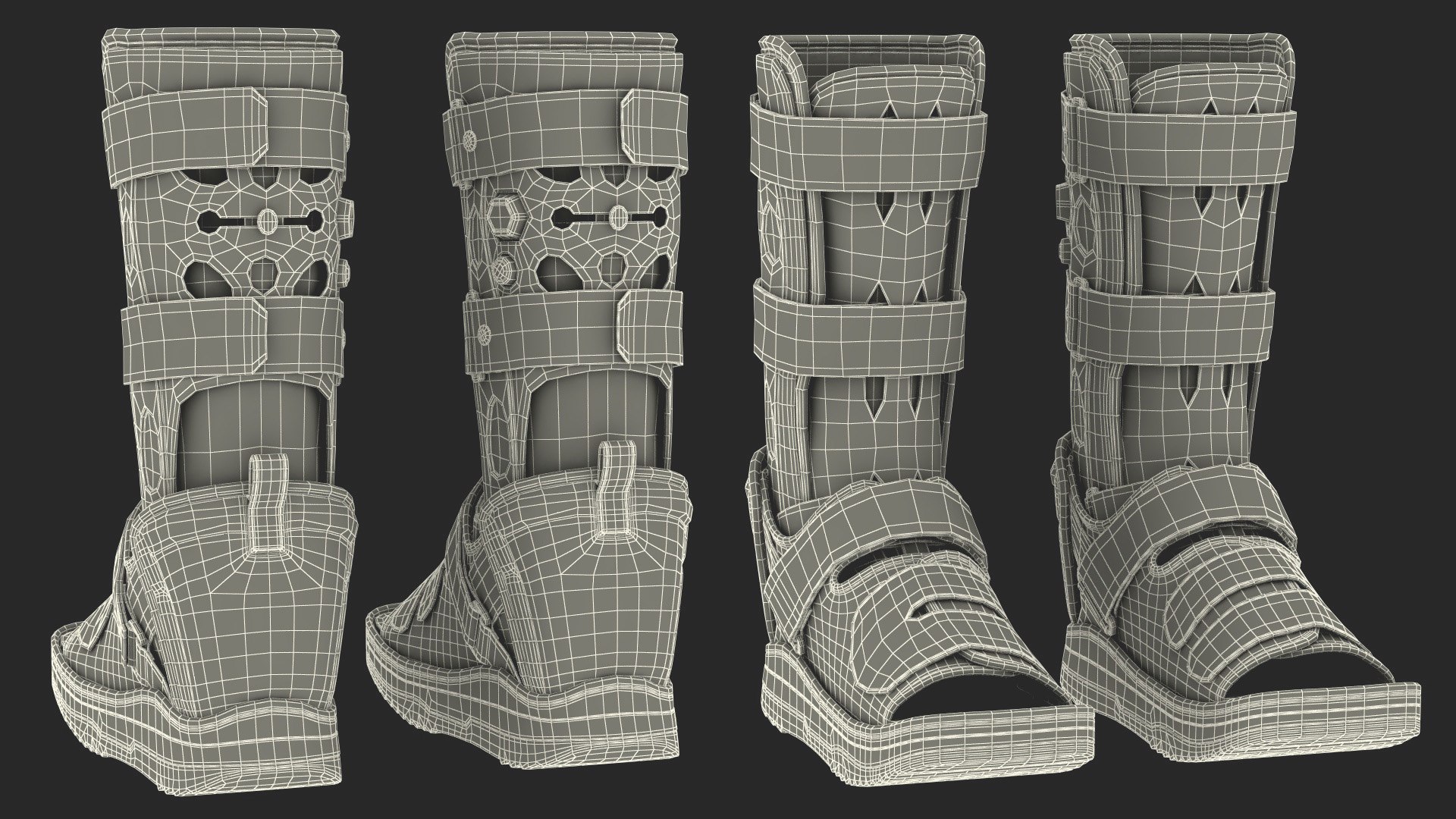 3D Knee Braces and Orthopedic Casts Collection 2 model - TurboSquid 2121875