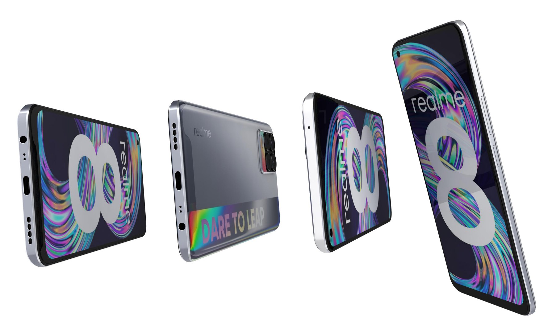 Realme 8 Cyber Silver 3D - TurboSquid 1722088