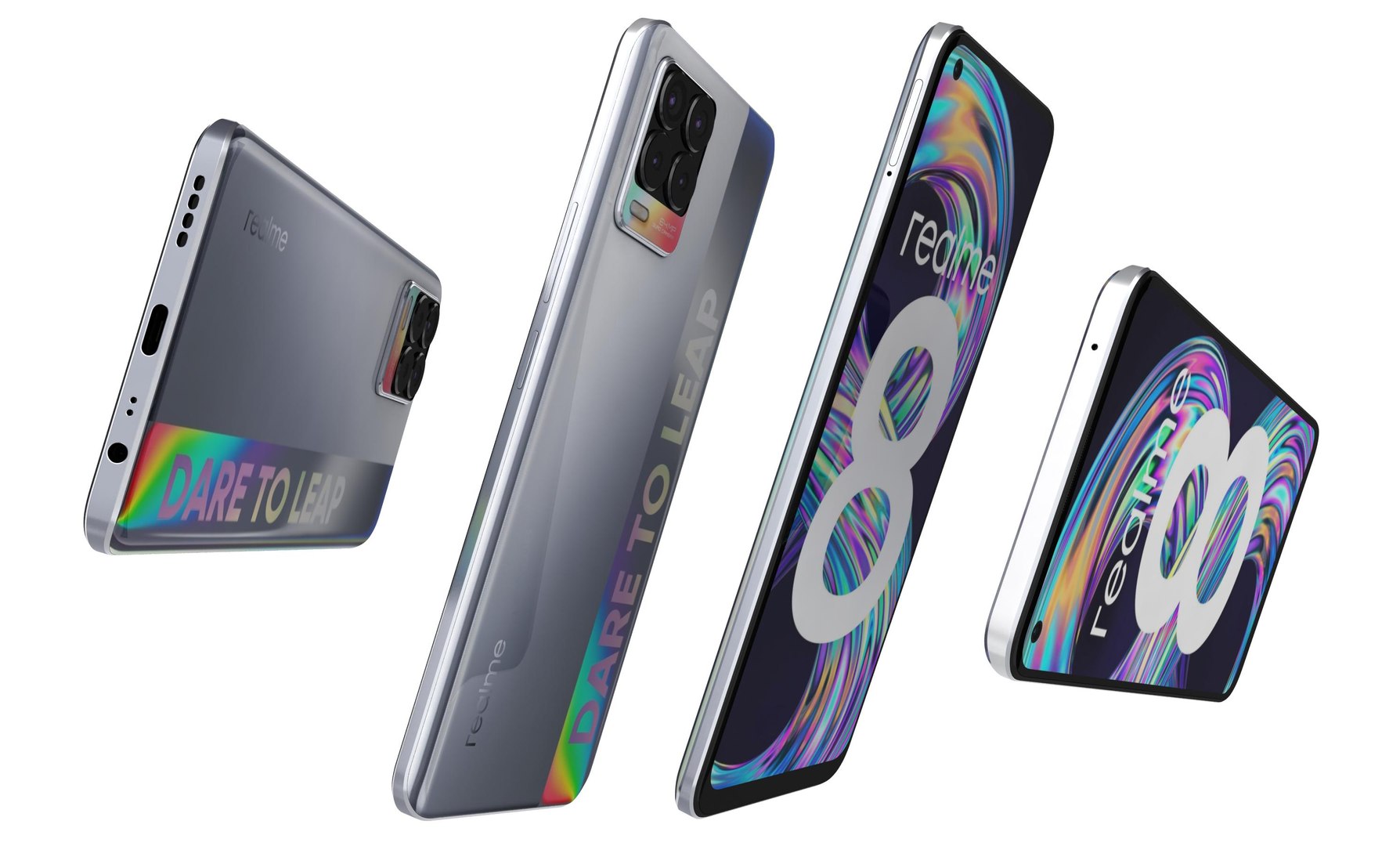 Realme 8 Cyber Silver 3D - TurboSquid 1722088
