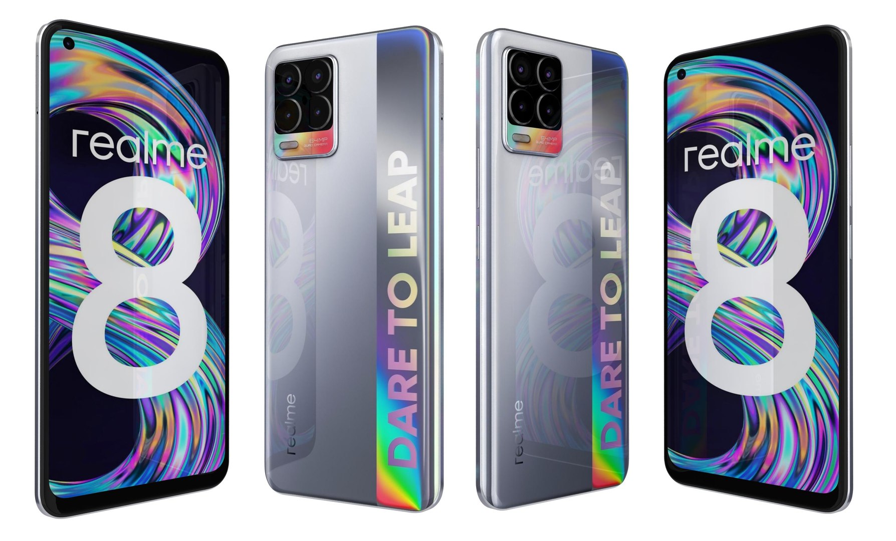 Realme 8 Cyber Silver 3D - TurboSquid 1722088