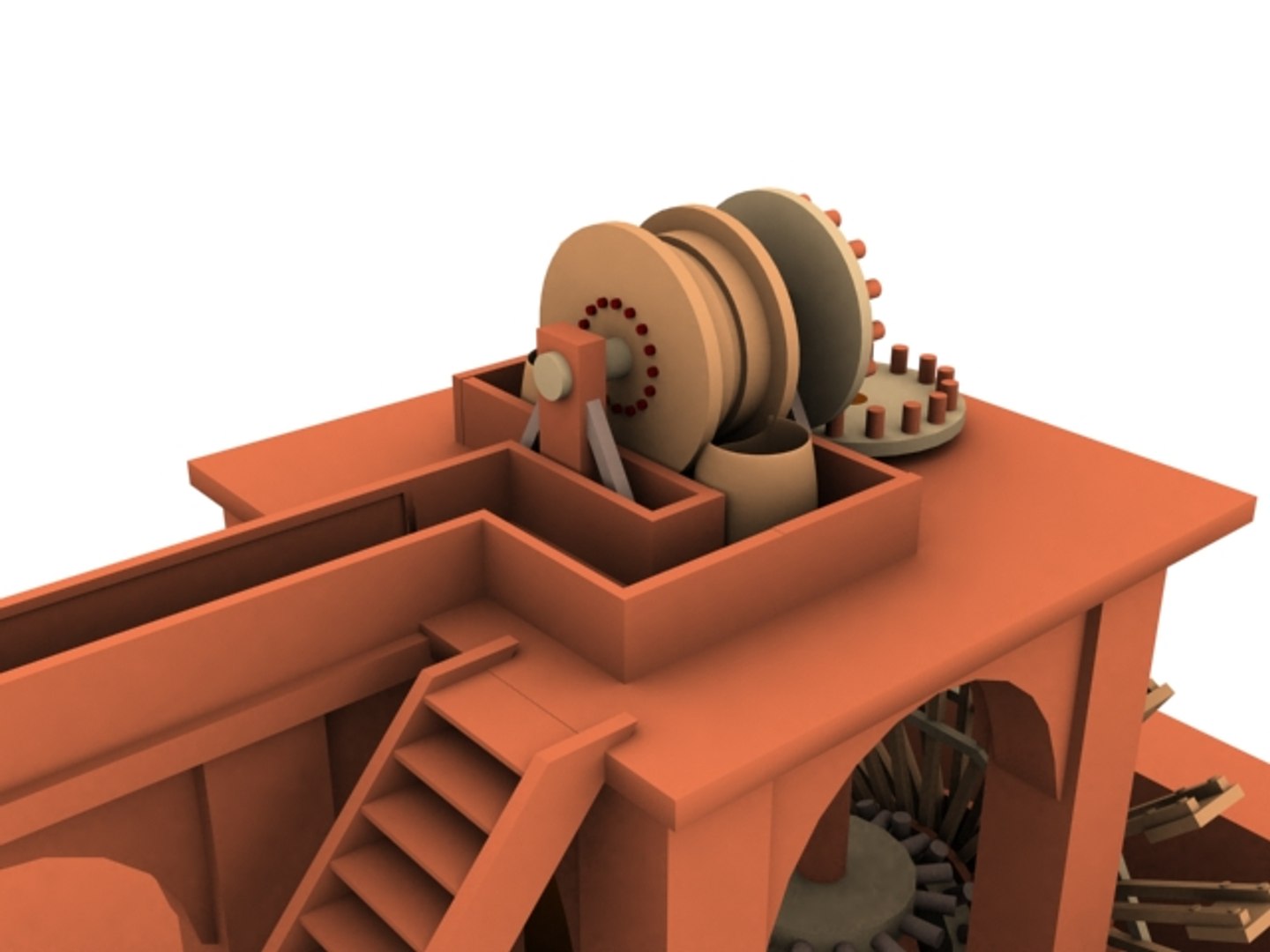 Water Raising Machine 3d 3ds