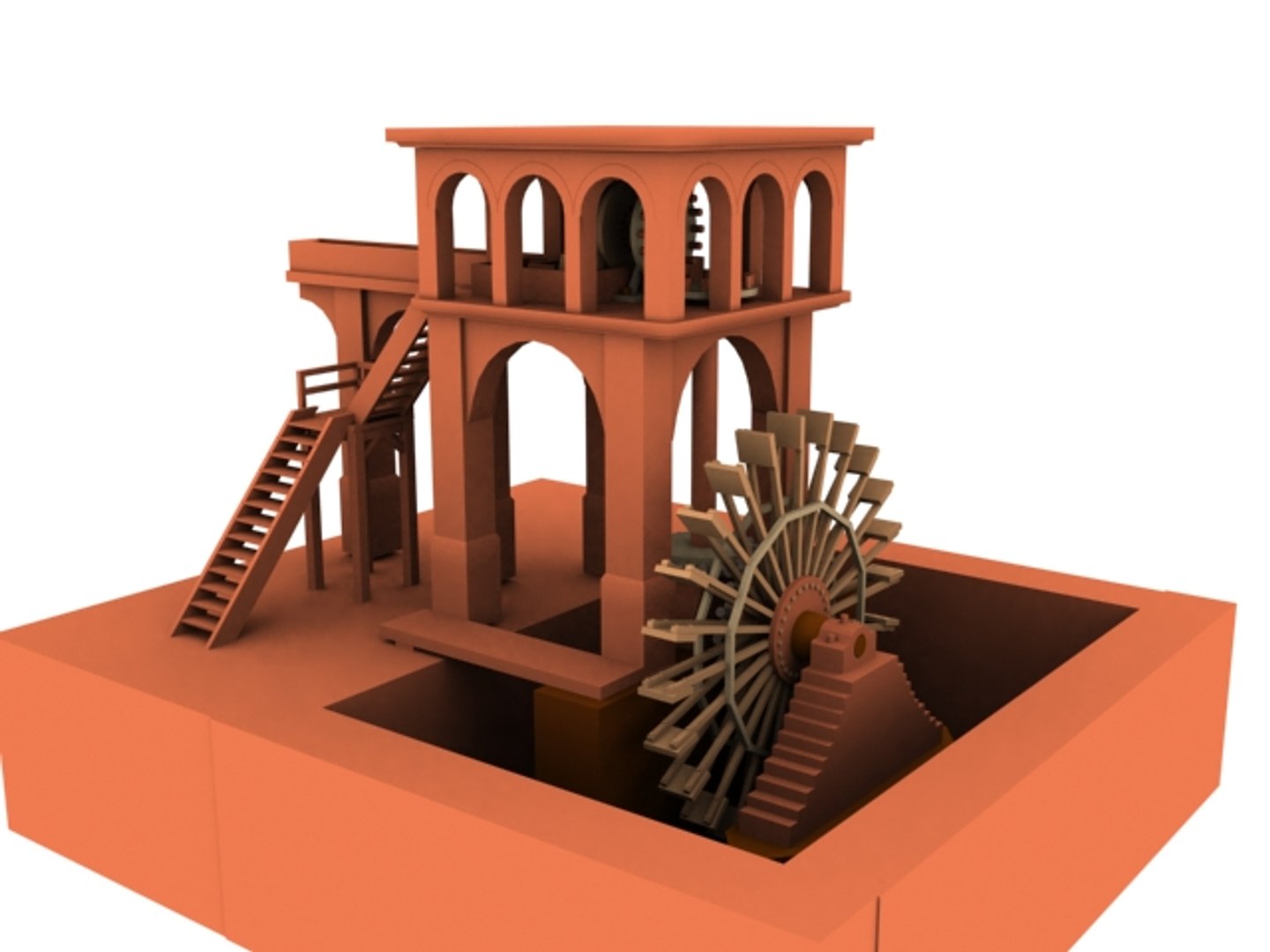 Water Raising Machine 3d 3ds