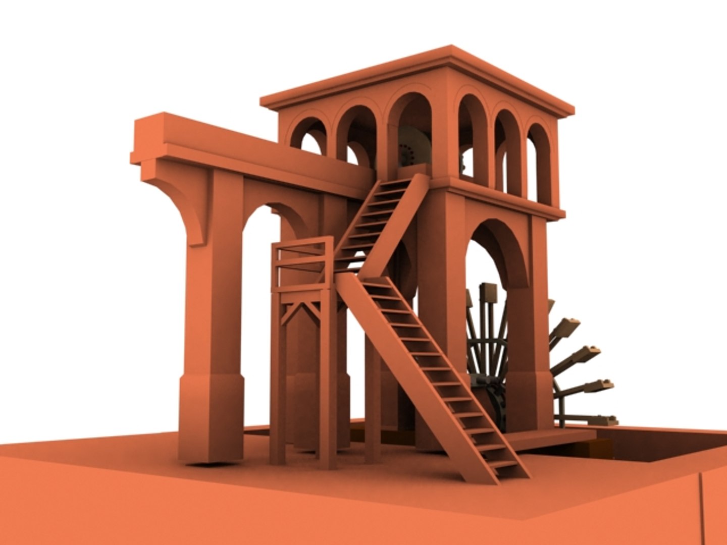 Water Raising Machine 3d 3ds