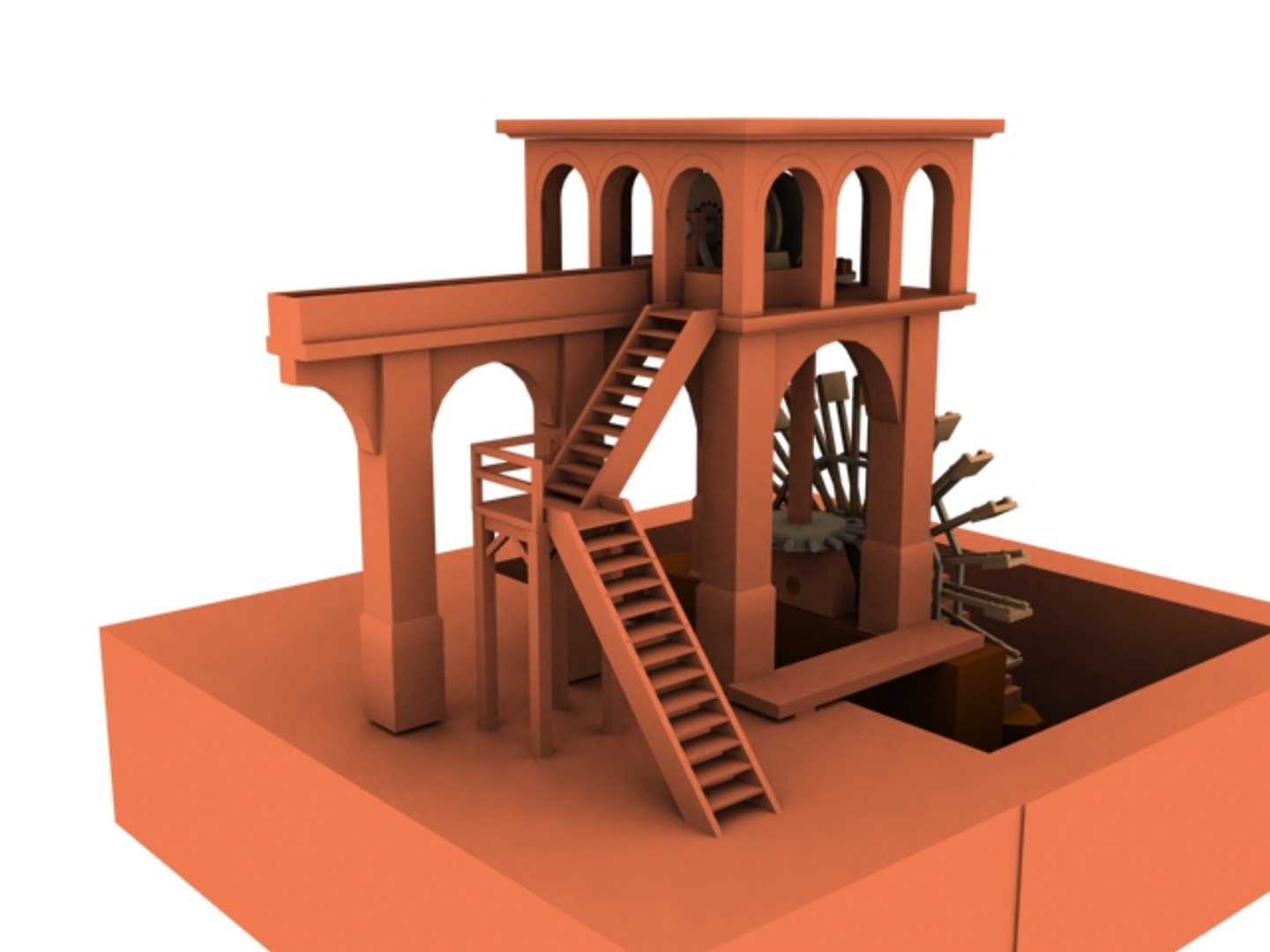 Water Raising Machine 3d 3ds