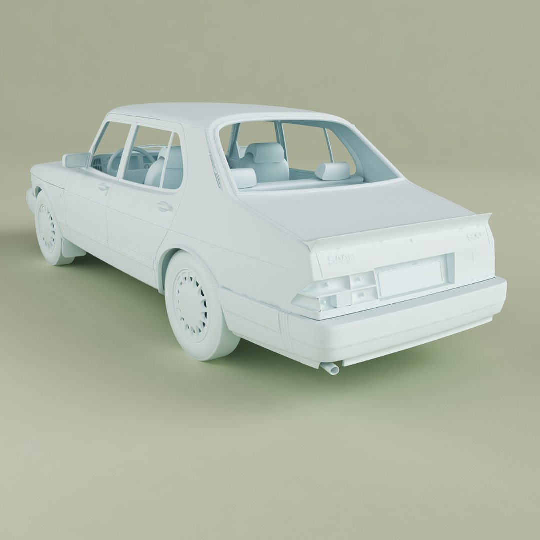 3D Saab 900 Saloon Model - TurboSquid 2424489