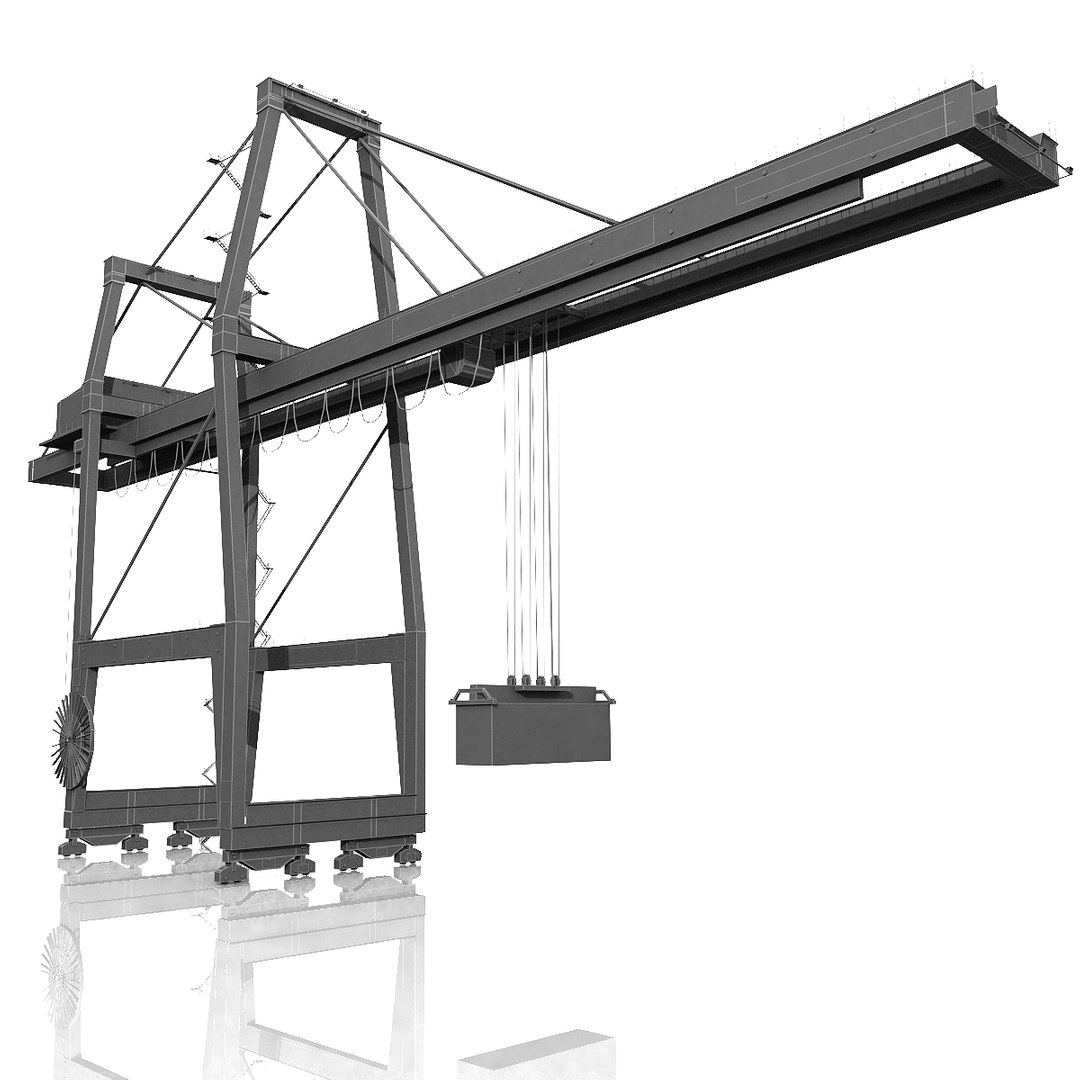 Harbor Container Crane 3d Obj