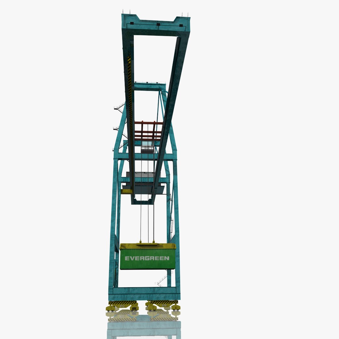 Harbor Container Crane 3d Obj