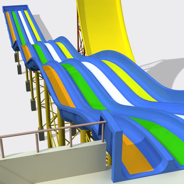 water slides set 3d model