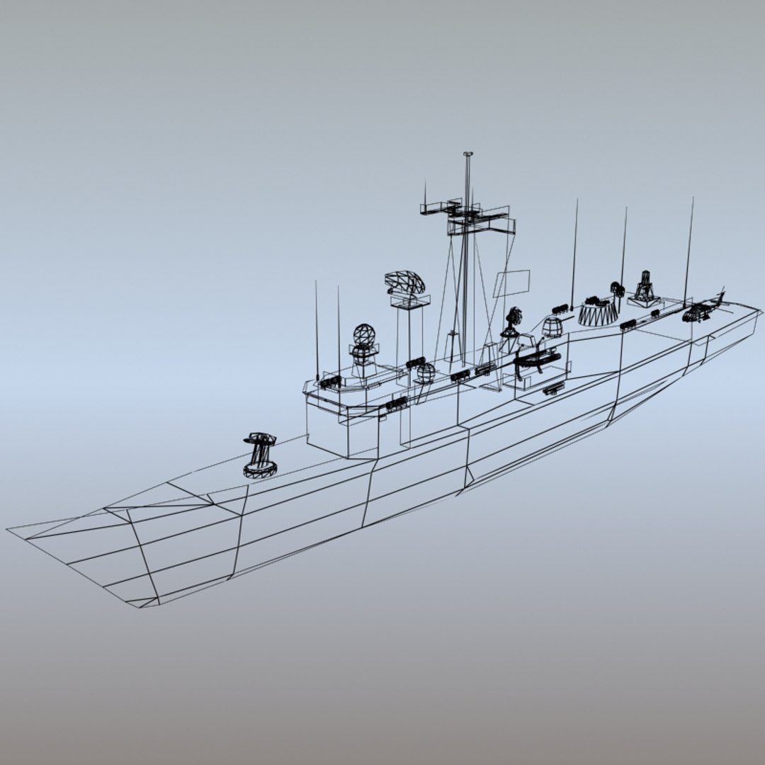 3d Model Oliver Hazard Perry Class