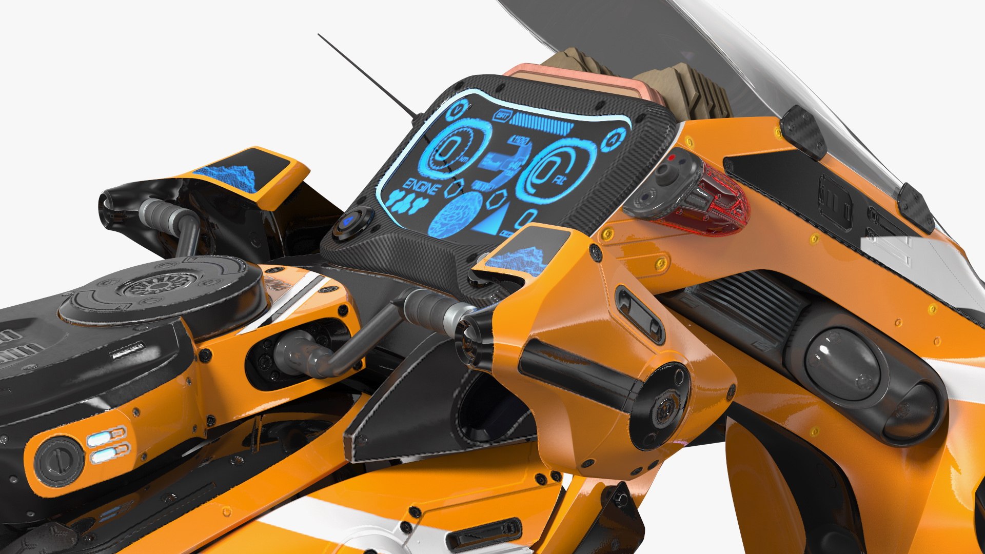 3D Scifi Fly Motorcycle Yellow Rigged for Maya - TurboSquid 2028676