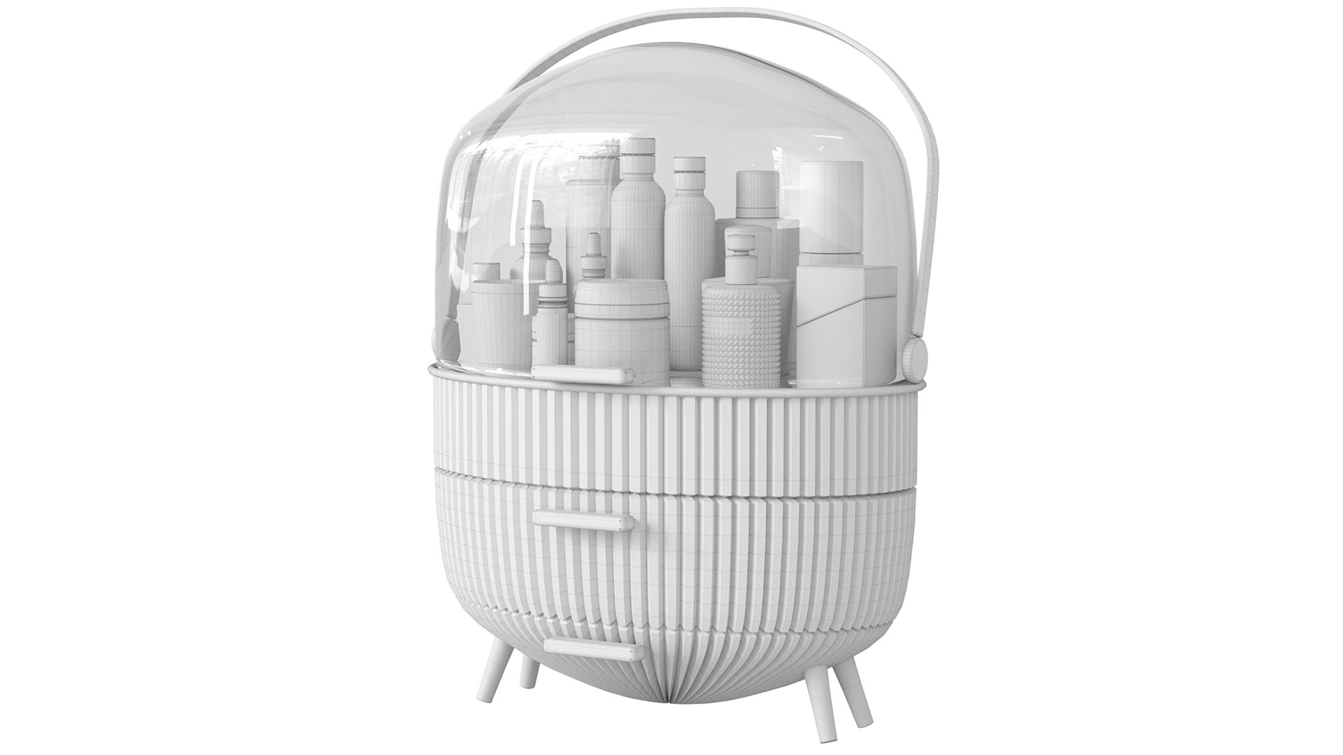 Makeup Set With Dressing Table 3D Model - TurboSquid 2054970