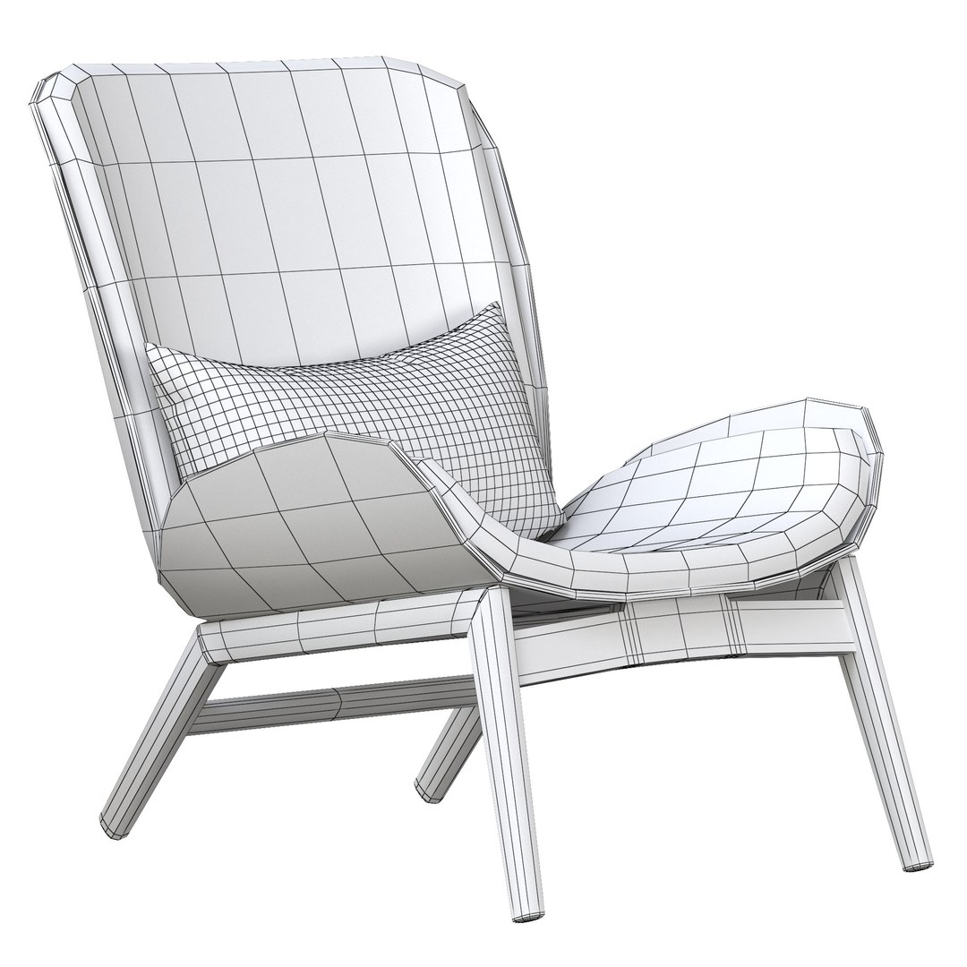 3D Reader Lounge Chair Model - TurboSquid 1830239