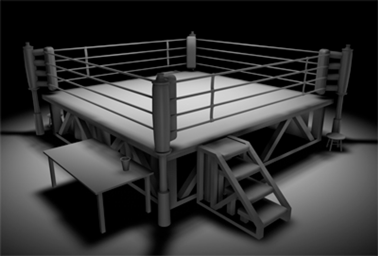 c4d boxing ring