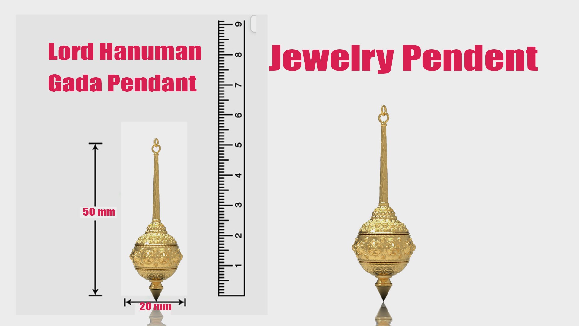 3d model jewelry Lord Hanuman gada model - TurboSquid 1993107