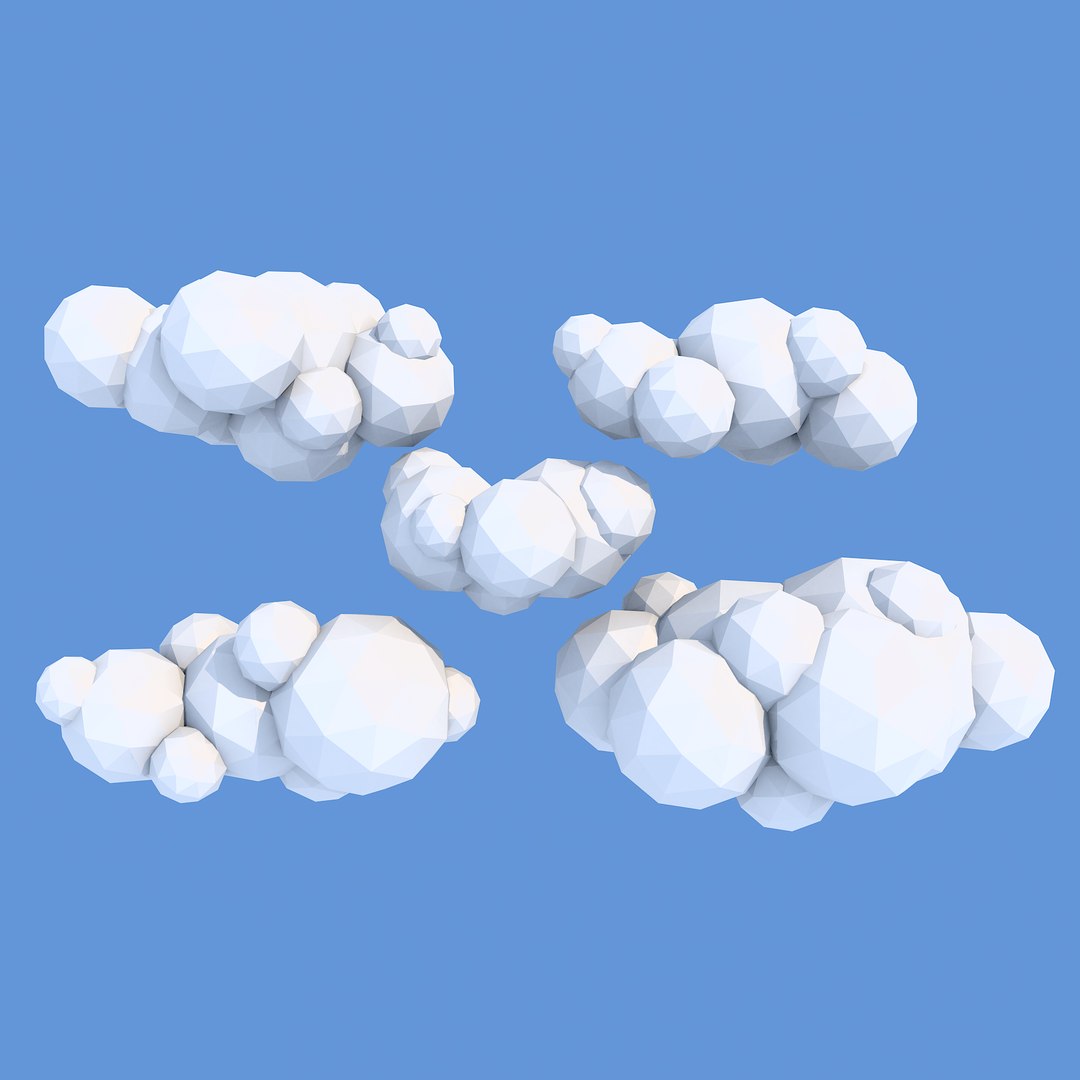 3D Model Cartoon Clouds 15 - TurboSquid 1523752