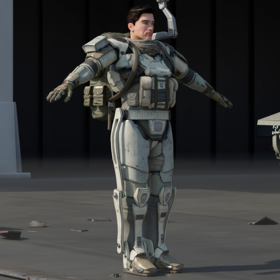 Soldier Wearing Exoskeleton 3D Model - TurboSquid 2306687
