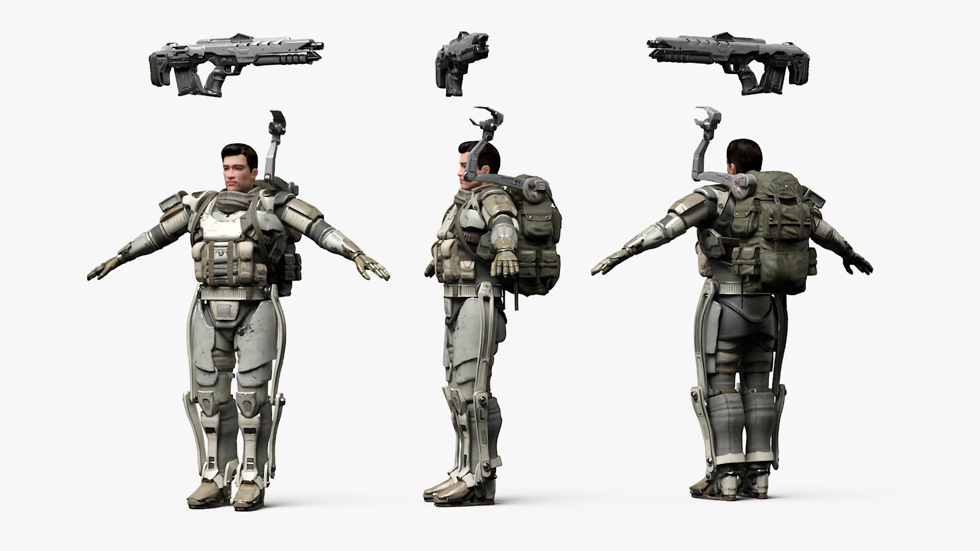 Soldier Wearing Exoskeleton 3D Model - TurboSquid 2306687