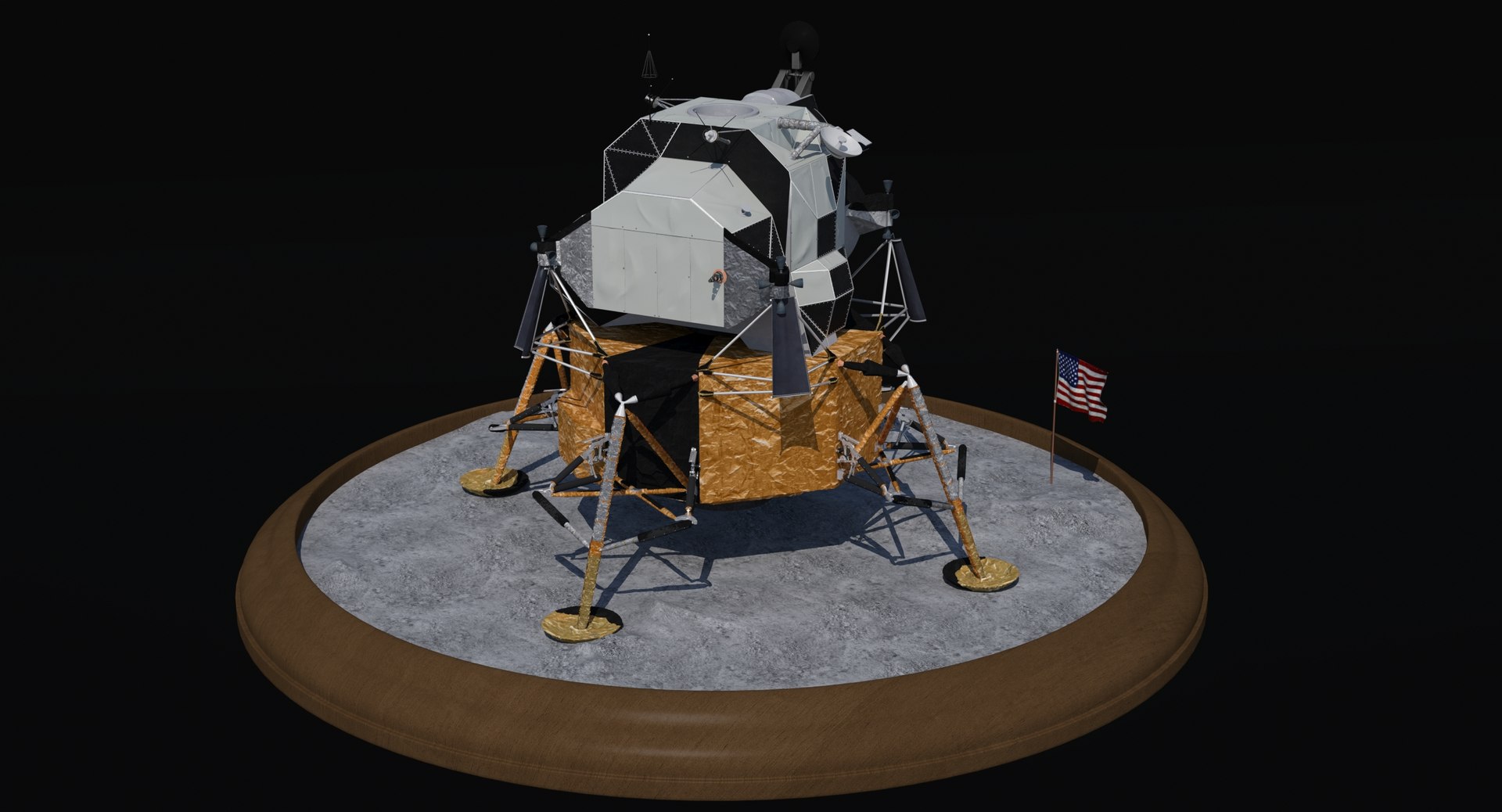 3D Apollo Lunar Landing Module - TurboSquid 1279606