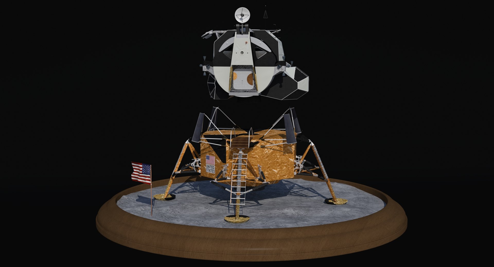 3D Apollo Lunar Landing Module - TurboSquid 1279606