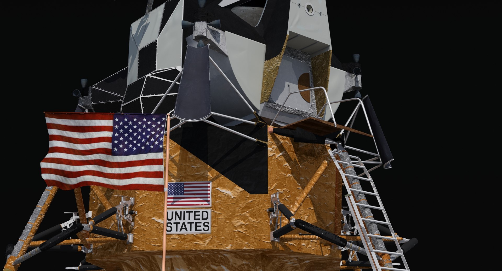 3D Apollo Lunar Landing Module - TurboSquid 1279606