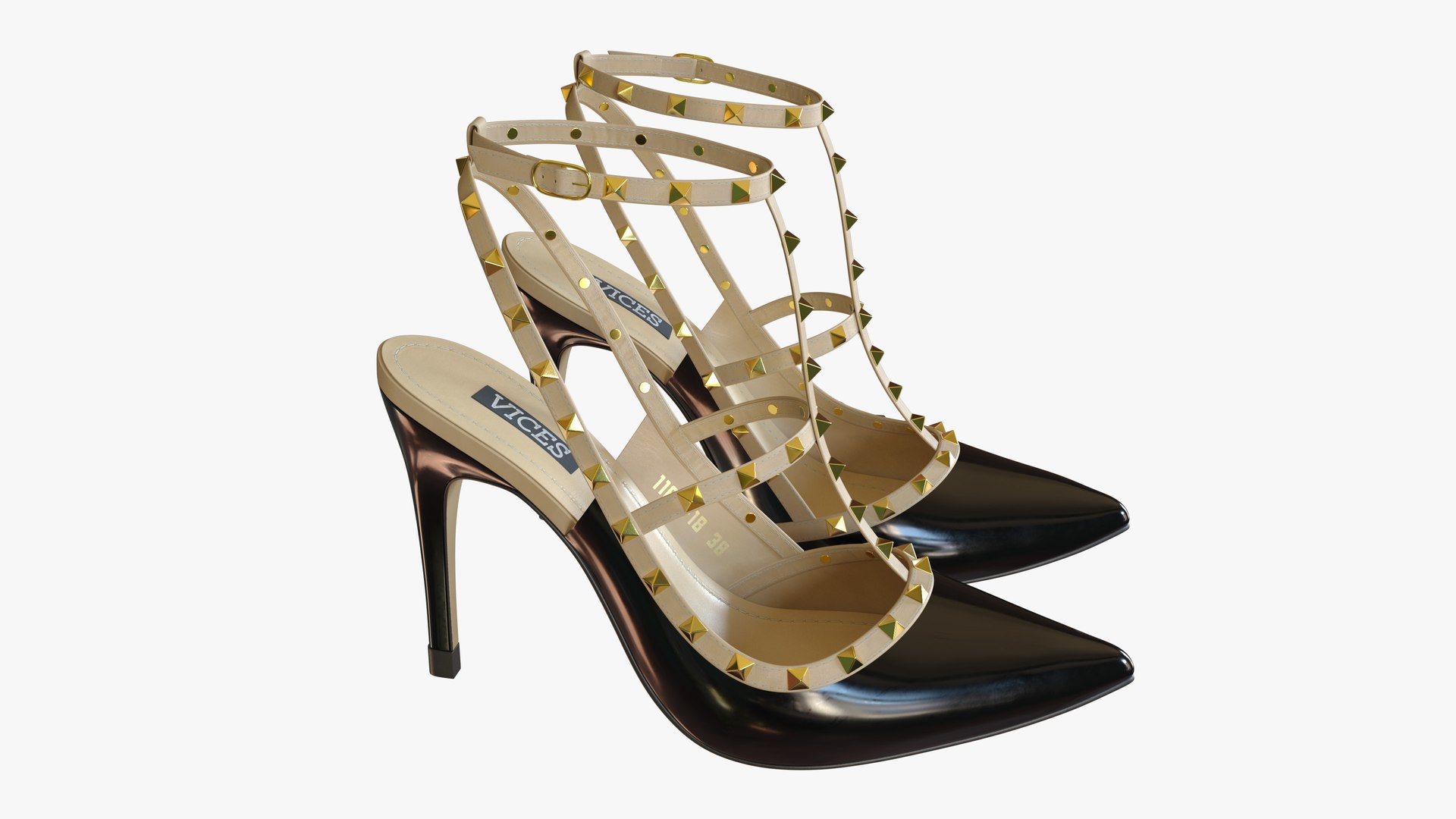 High Heels Women Shoes - Black 3D model - TurboSquid 2135945