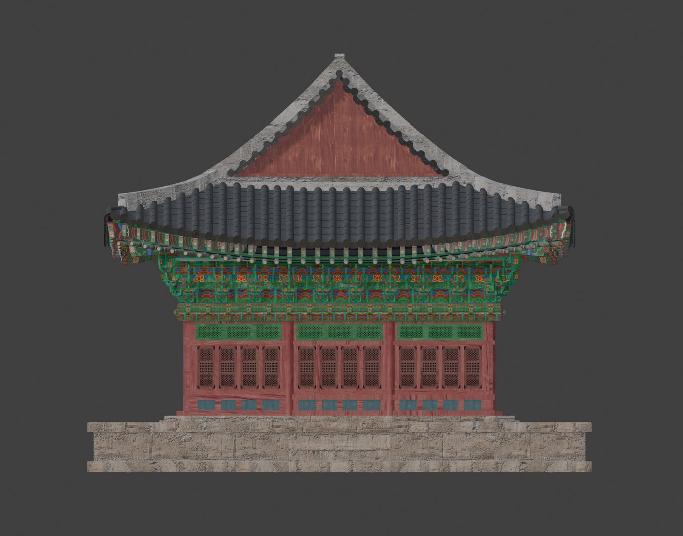 3D Korean Traditional Building House Hanok Module Pack For Blender ...