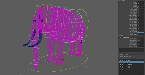 photorealistic elephant rigging 3d max