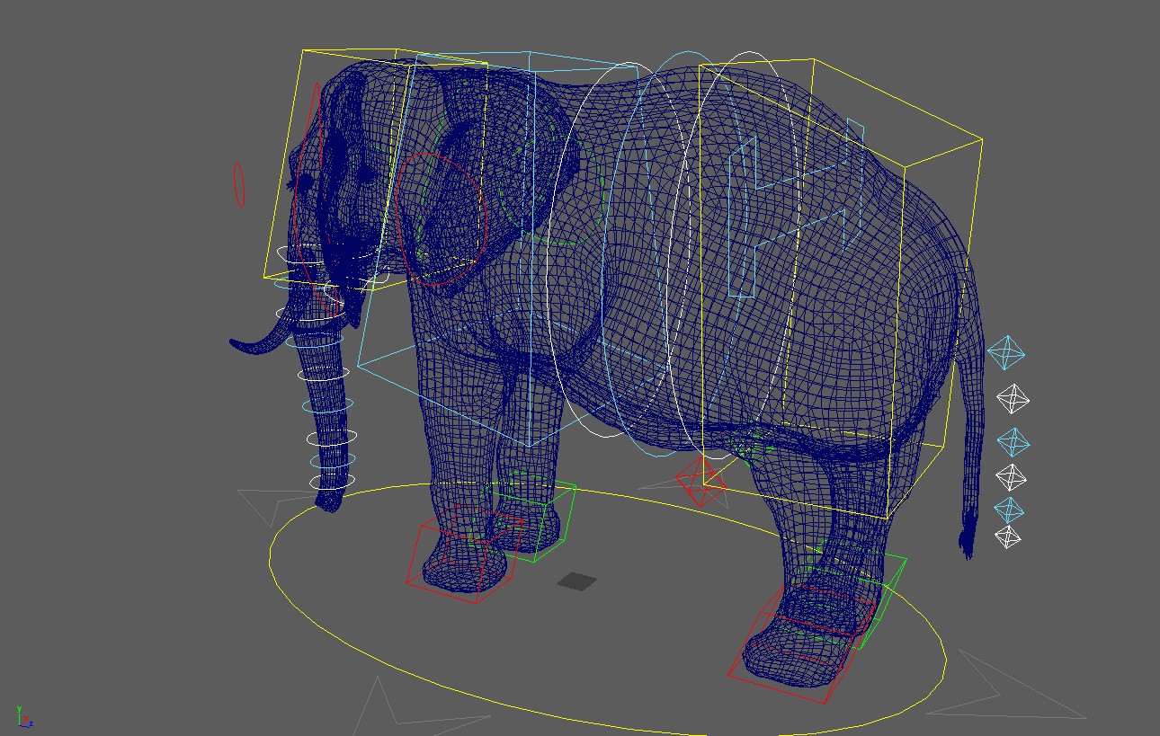photorealistic elephant rigging 3d max