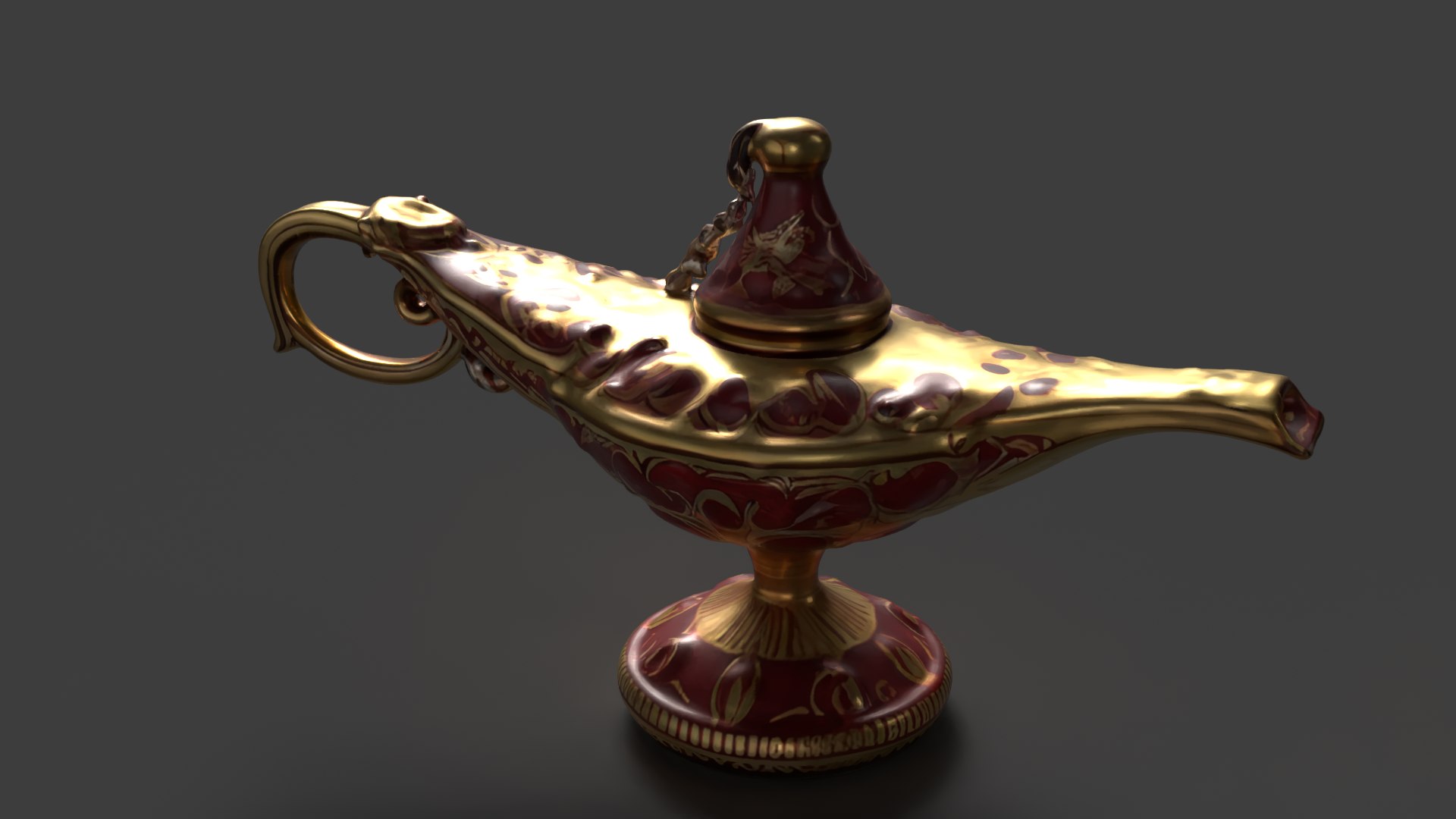 Chinese Red Magic Lamp Model - TurboSquid 2294970