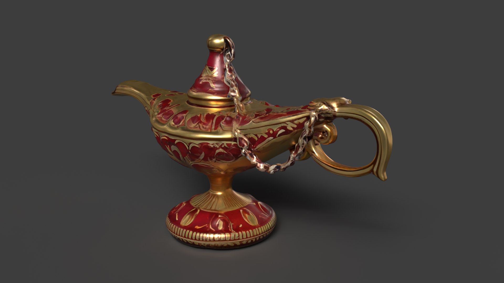 Chinese Red Magic Lamp Model - TurboSquid 2294970