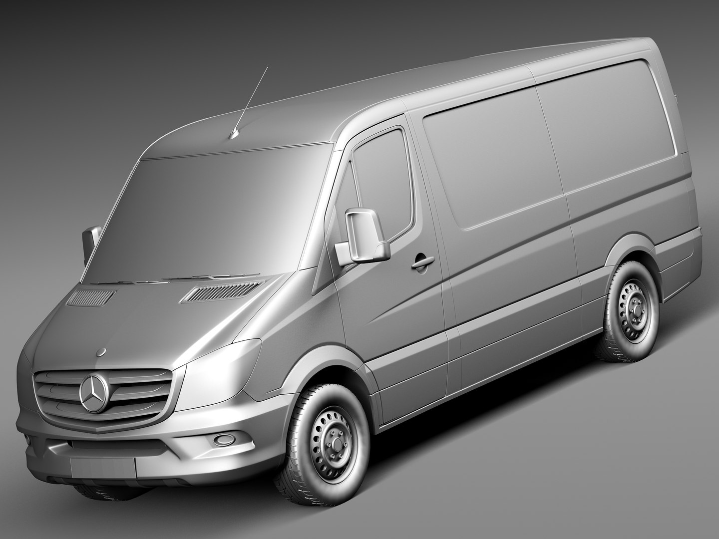 3d Mercedes Sprinter Short 2014 Model