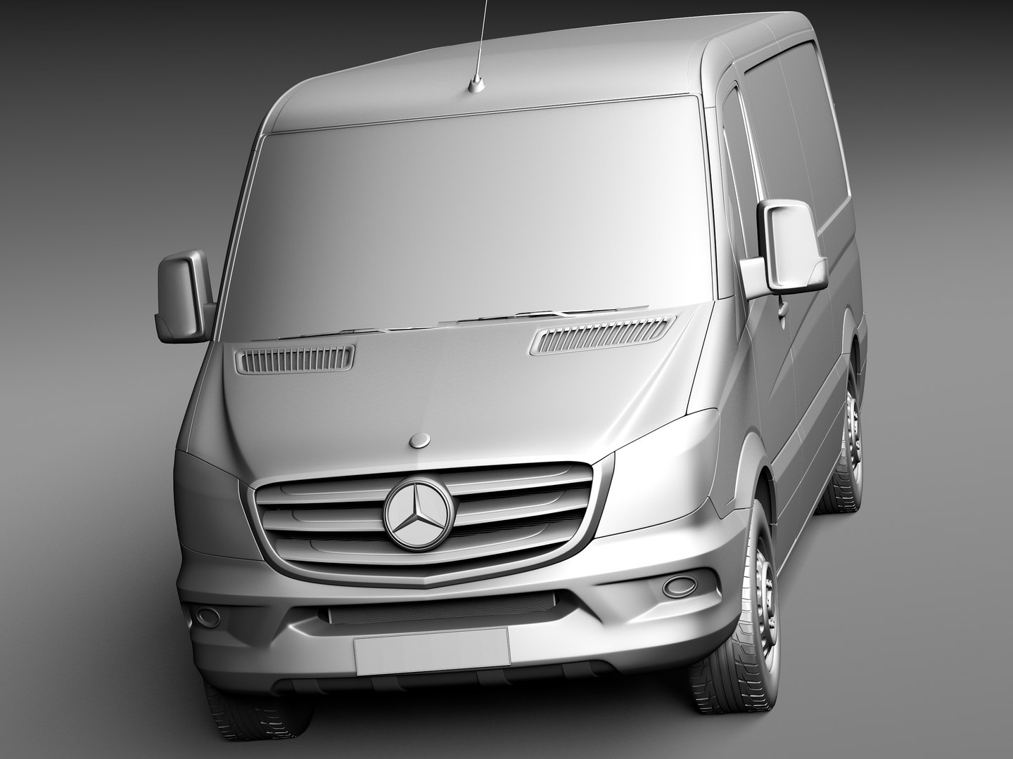 3d Mercedes Sprinter Short 2014 Model