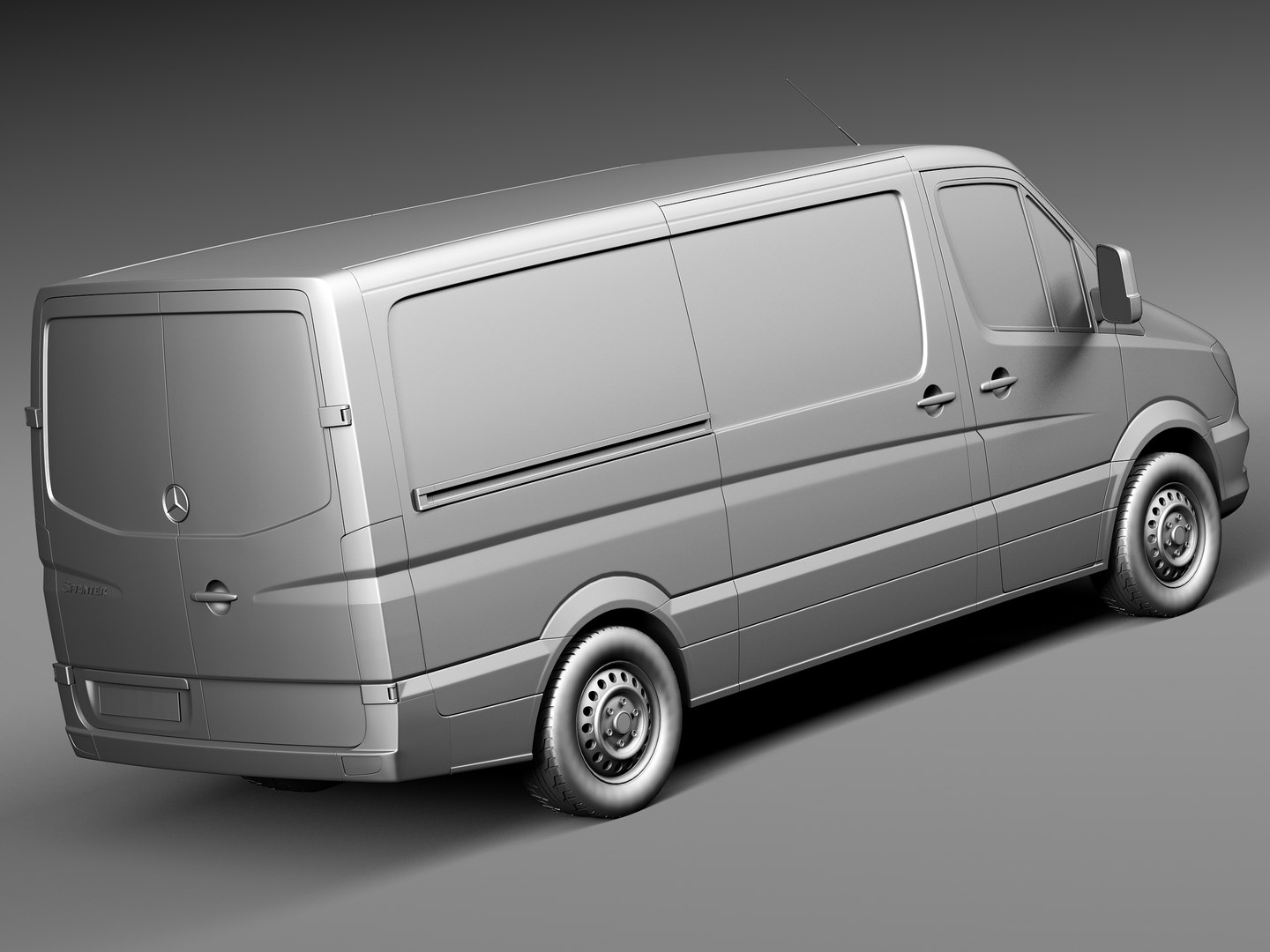 3d Mercedes Sprinter Short 2014 Model