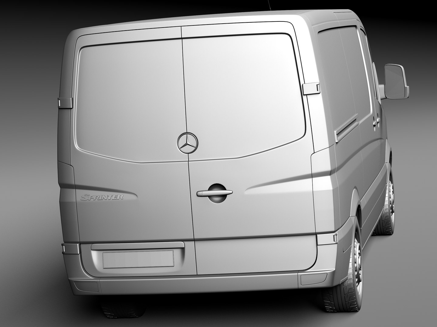 3d Mercedes Sprinter Short 2014 Model
