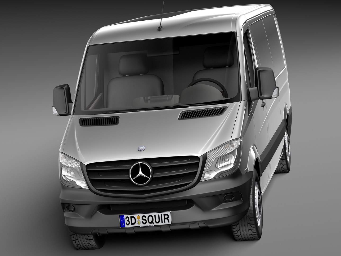 3d Mercedes Sprinter Short 2014 Model