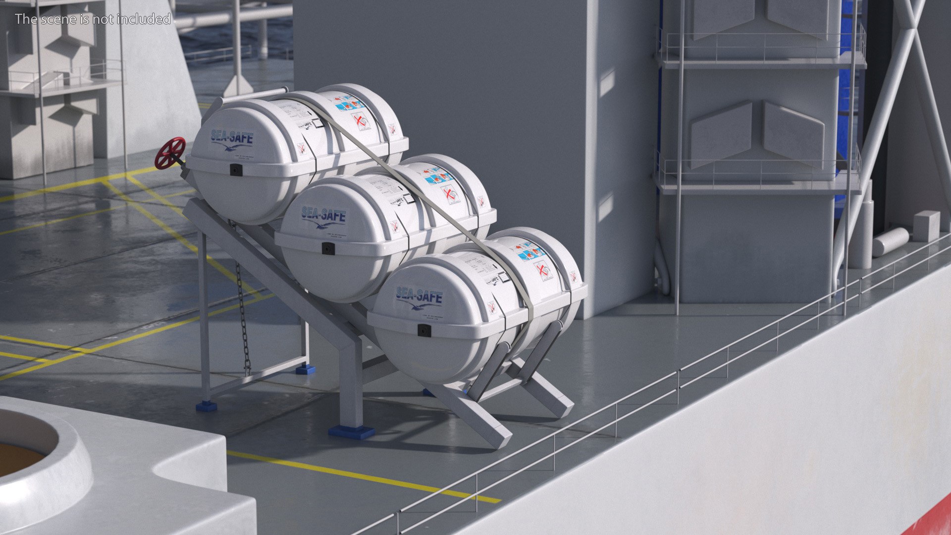 3D Life Raft Storage Rack - TurboSquid 2343625