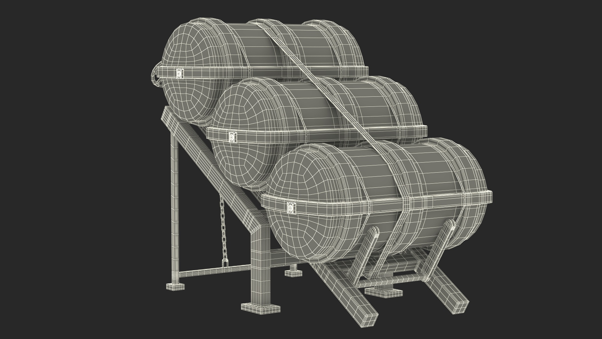 3D Life Raft Storage Rack - TurboSquid 2343625