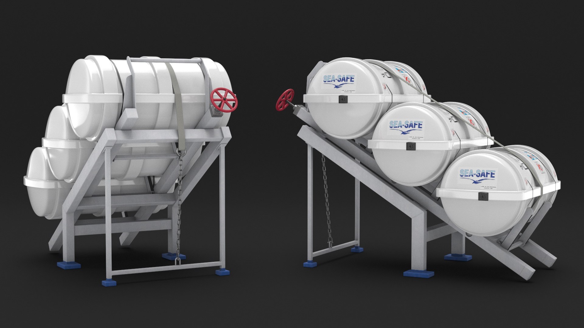 3D Life Raft Storage Rack - TurboSquid 2343625