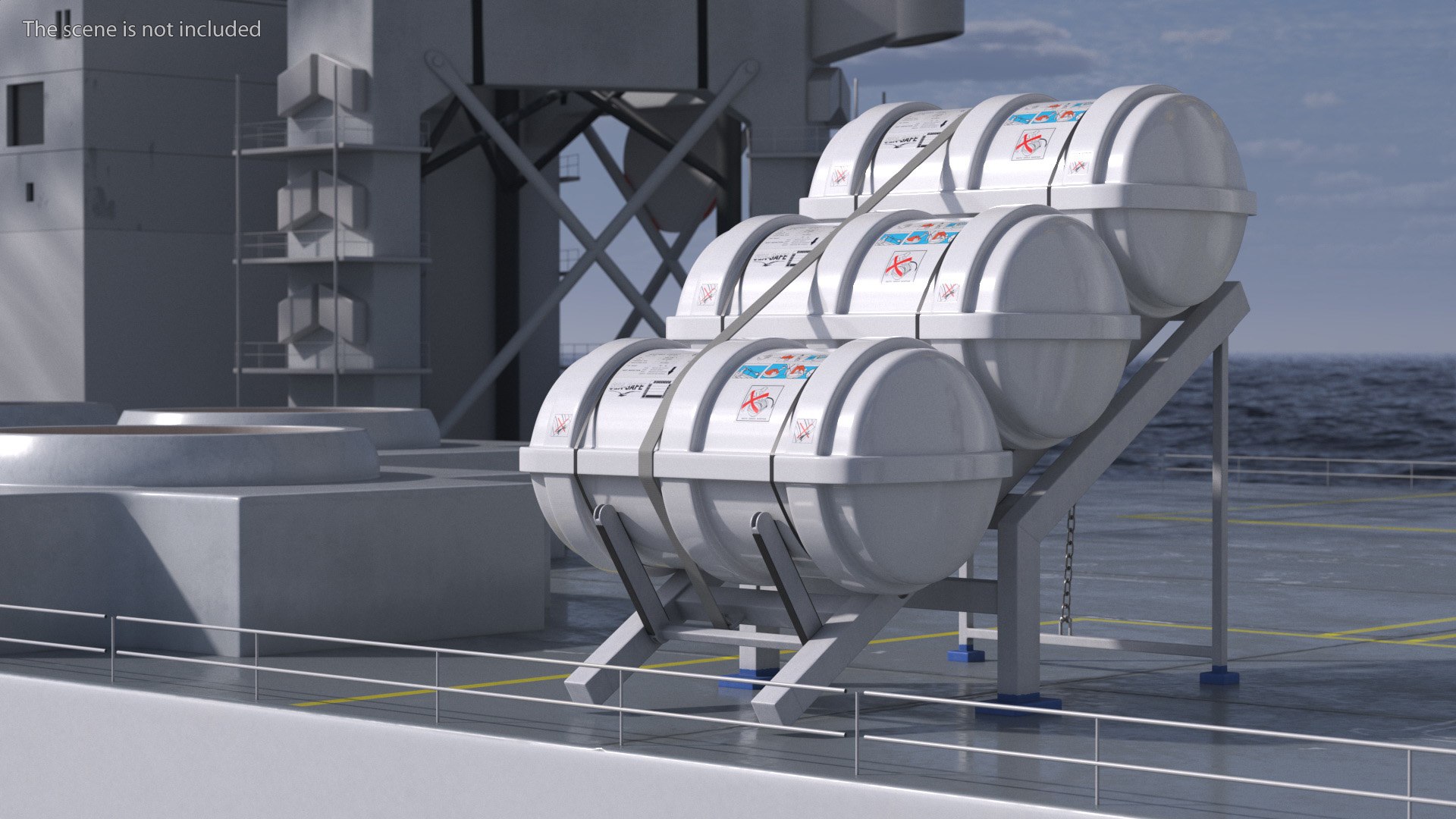 3D Life Raft Storage Rack - TurboSquid 2343625