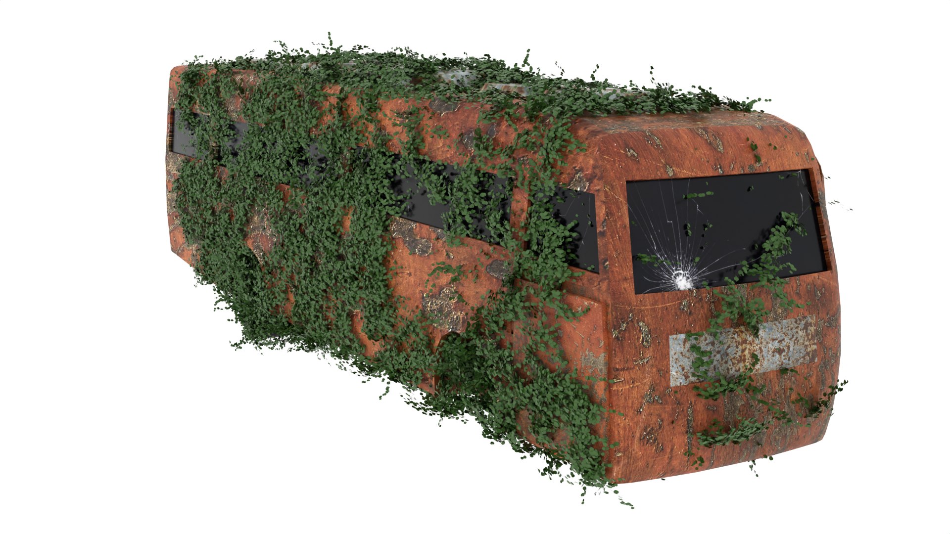 Damaged Rusted Bus 3D - TurboSquid 2034702