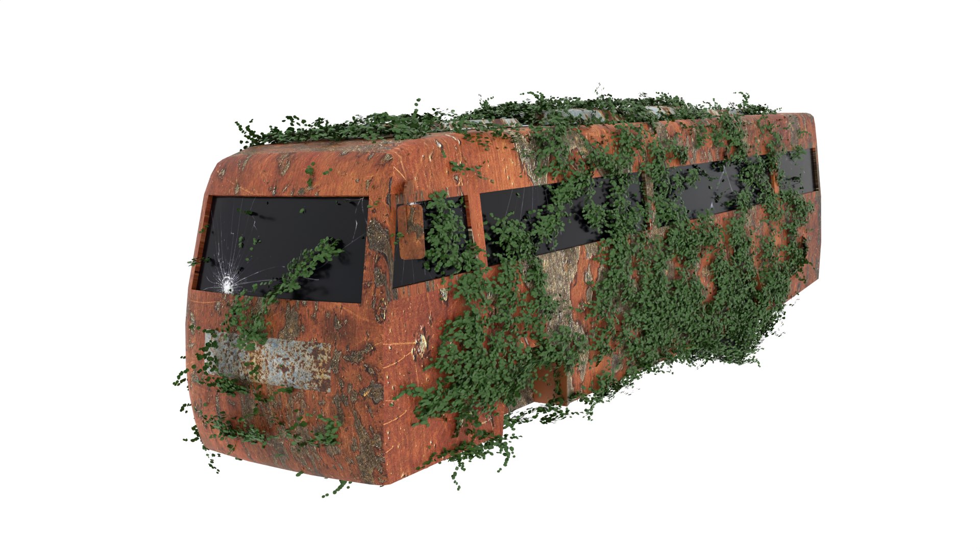 Damaged Rusted Bus 3D - TurboSquid 2034702