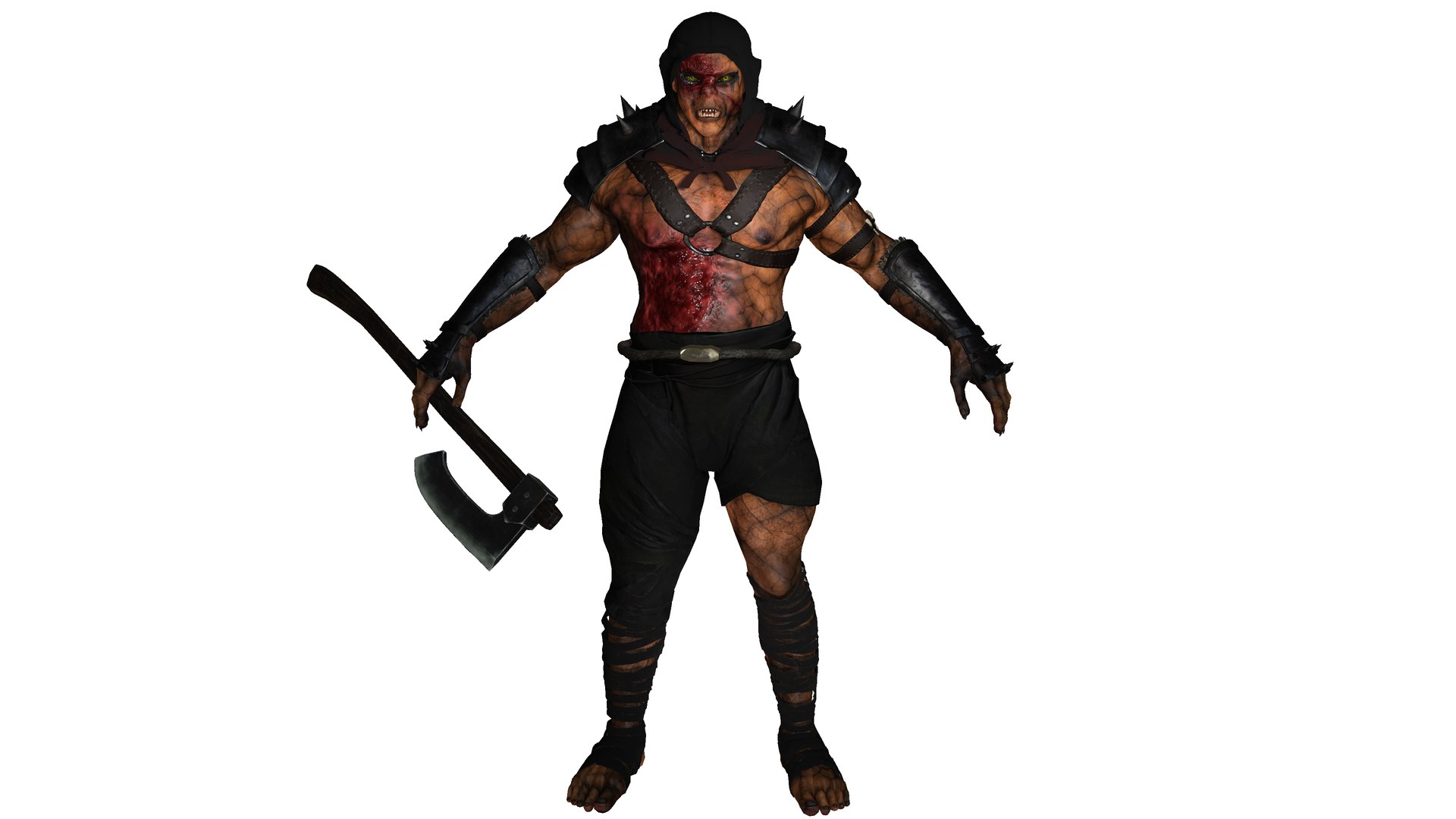 AAA 3D MODEL MONSTER CREATURE CHARACTER - THE WOUNDED MONSTER 02 Model ...