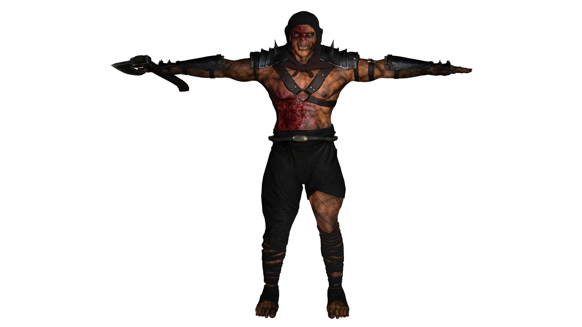 AAA 3D MODEL MONSTER CREATURE CHARACTER - THE WOUNDED MONSTER 02 Model ...