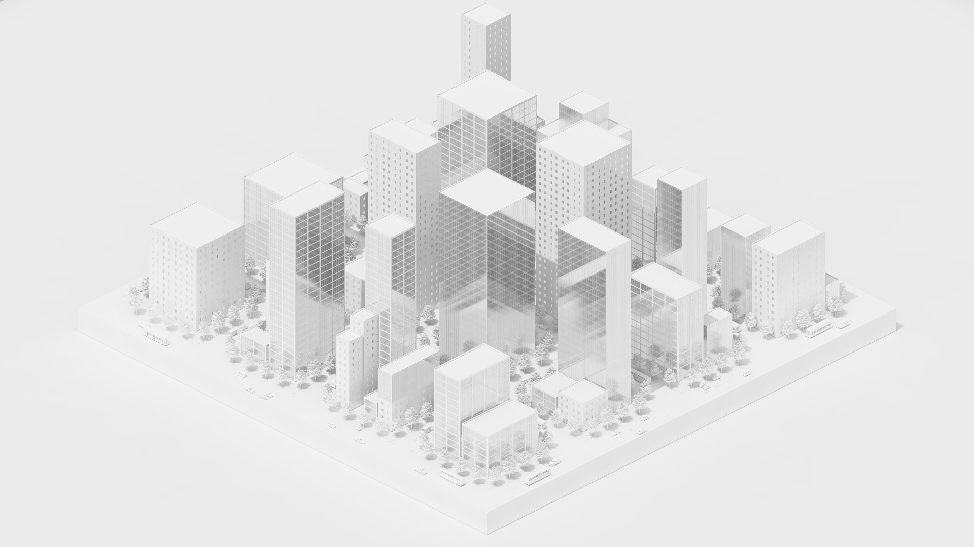 Simple Building City 3D Model - TurboSquid 1849981