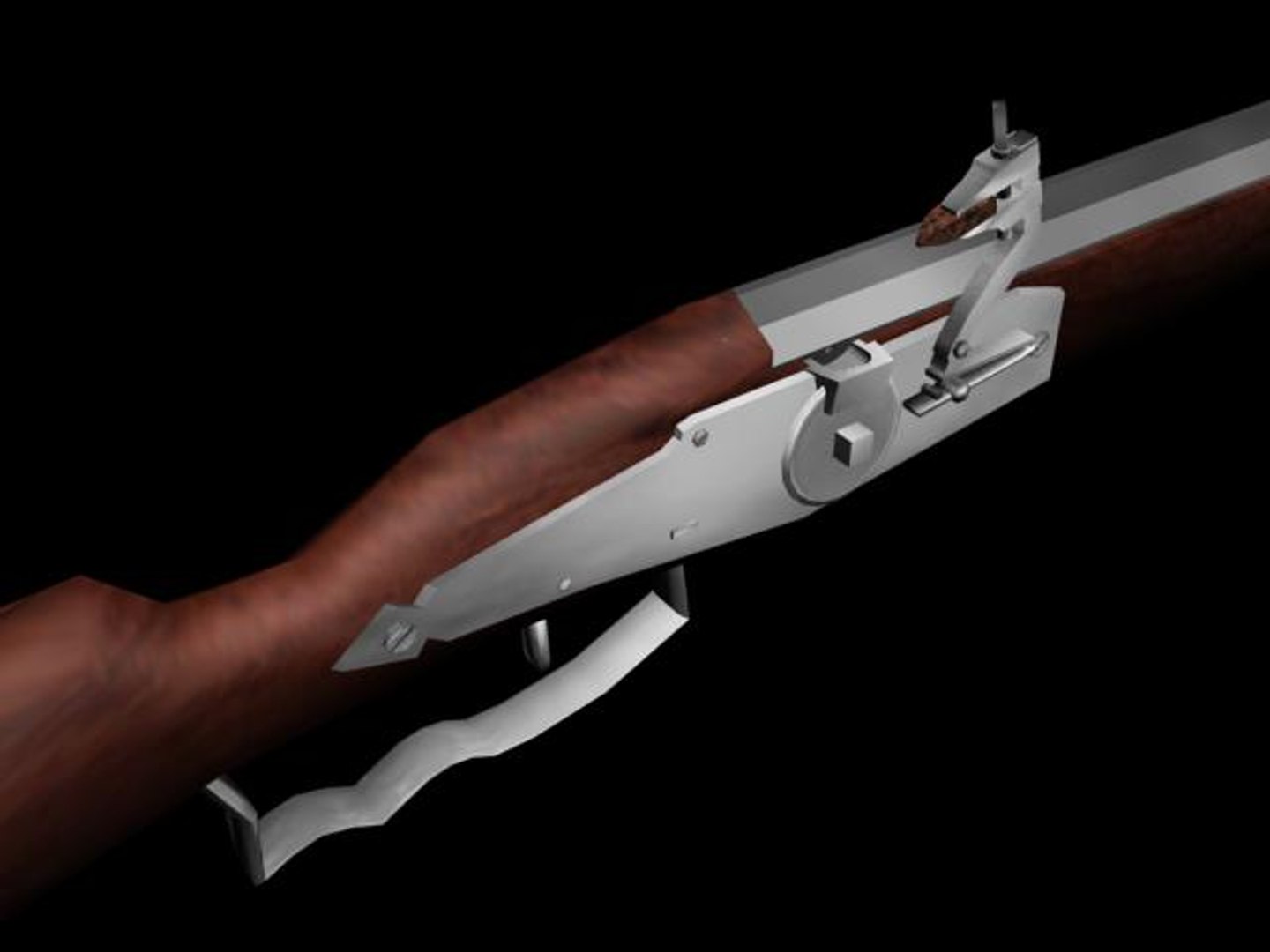 Wheel-lock Musket Animation Lock 3d Model