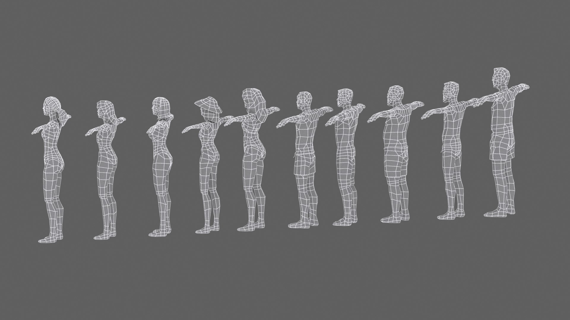 3D Model LowPoly Beach People Rigged Bundle - TurboSquid 1776559