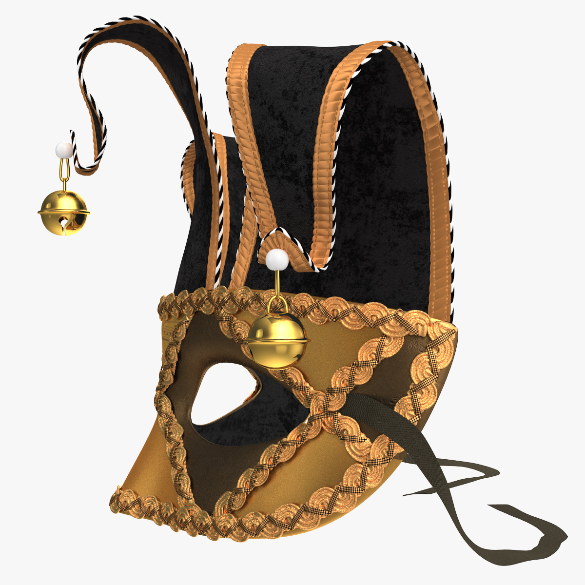 3d model joker masquerade mask